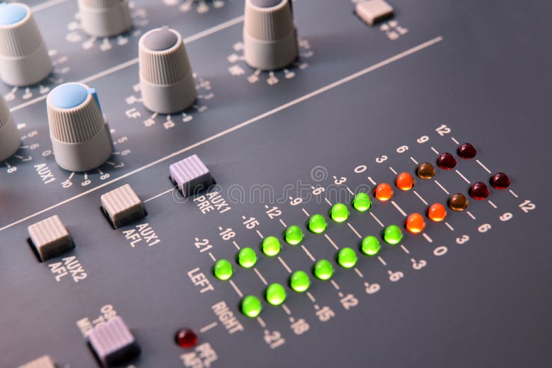 Close Up Studio Mixer Vu Volume Meter Stock Photos - Free & Royalty ...