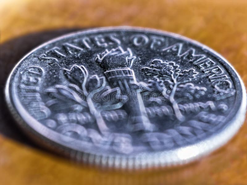 Close up of a Dime stock photo. Image of business, reverse - 85195018
