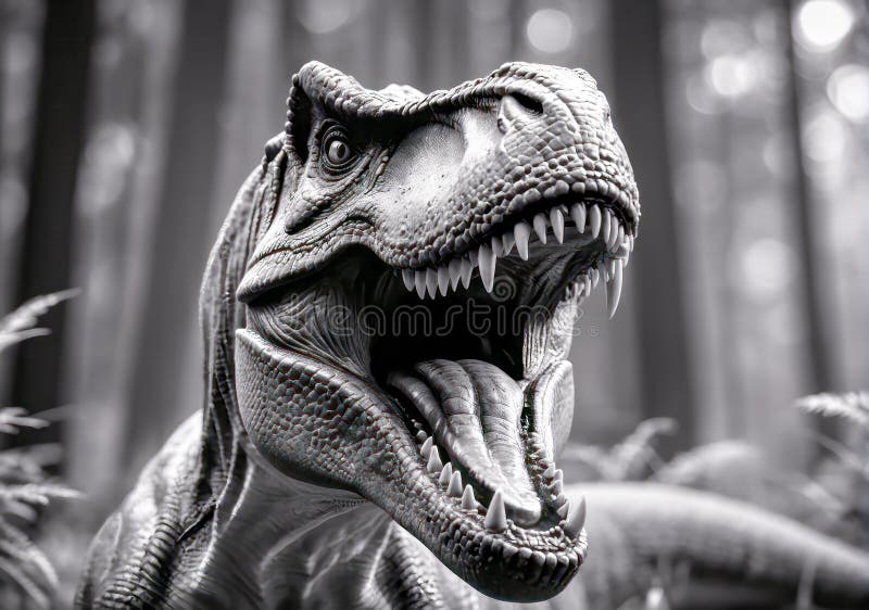 Ferocious dinosaur roaring stock illustration. Illustration of ...