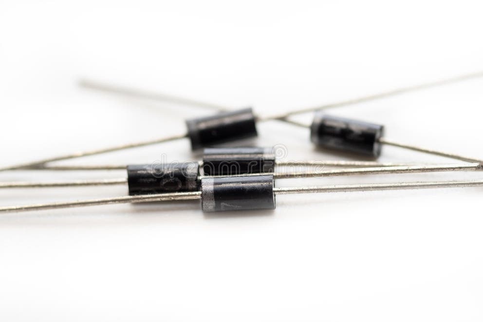 Close Up of Diode Isolated on White Background Stock Image - Image of ...