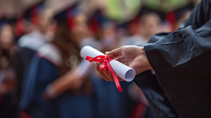 A Close-up of a Diploma Being Handed Over, Capturing the Culmination of ...