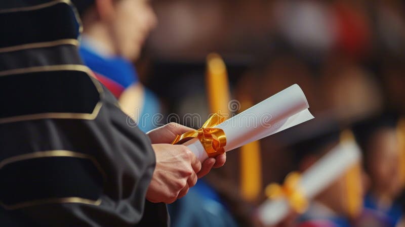A Close-up of a Diploma Being Handed Over, Capturing the Culmination of ...