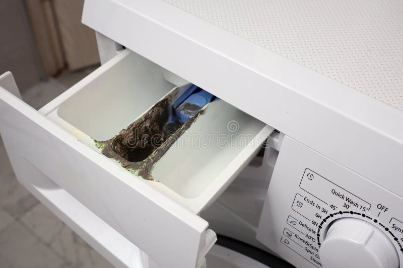 Close-up of Dirt and Mold in the Detergent Container Stock Image ...