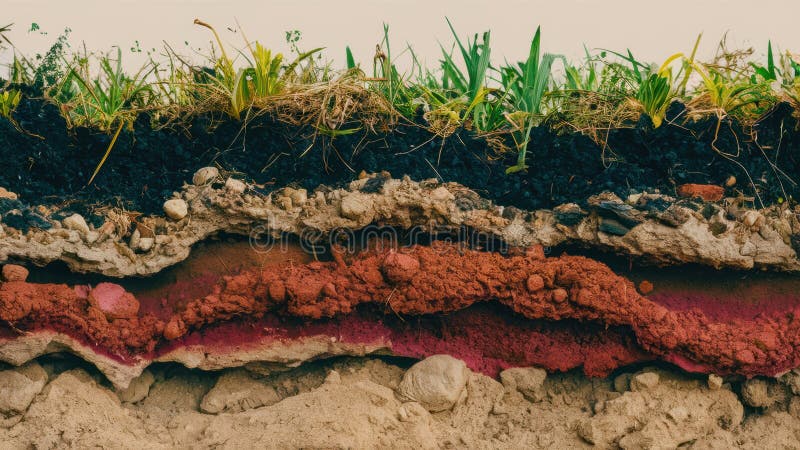 A Close Up of a Dirt Pile with Grass Growing in it, AI Stock Photo ...