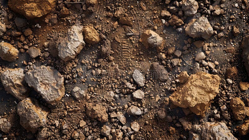 A Close Up of Dirt and Rocks Stock Photo - Image of clay, close: 318723856
