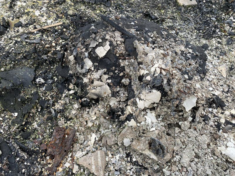 Dirty ash on the ground stock image. Image of rough - 211314541