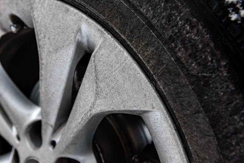 Close Up of Dirty Car Alloy Wheels. Stock Image - Image of texture ...