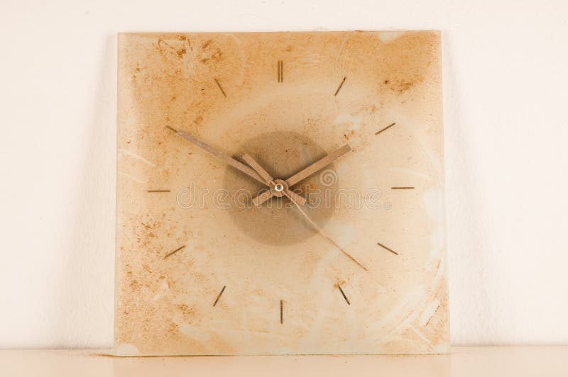 Close-up of a dirty clock stock image. Image of shot - 125496319