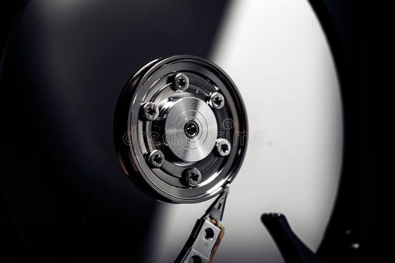 Close-up of Disassembled Computer Hard Disk Drive Stock Image - Image ...