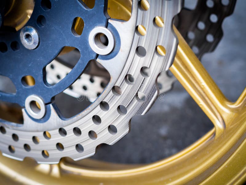Disc Brakes stock photo. Image of round, golden, equipment - 121708428