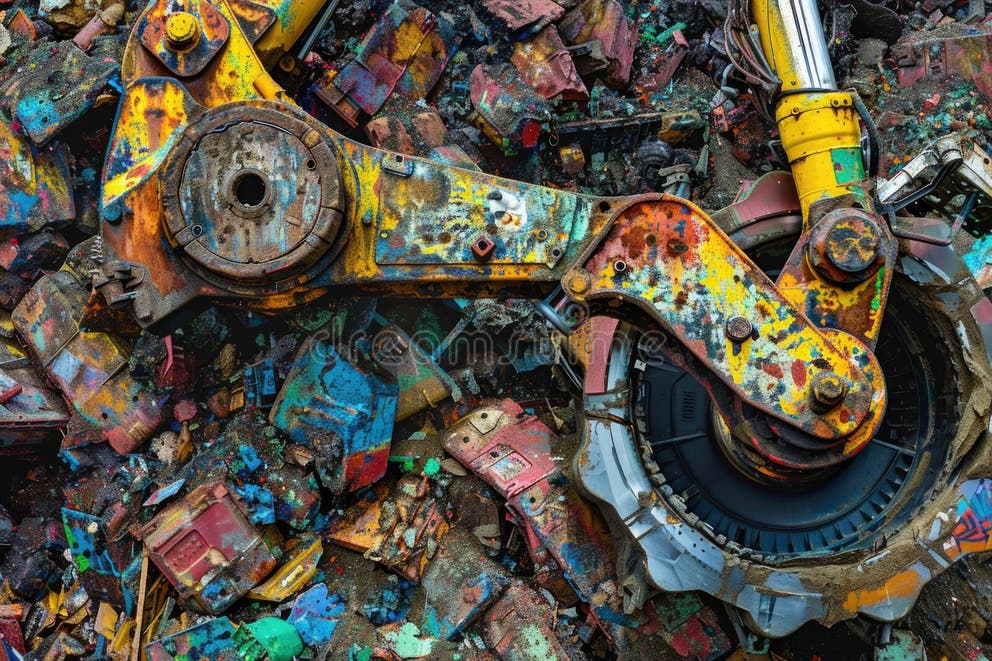 Close Up of Discarded Machine. Suitable for Environmental Concepts ...