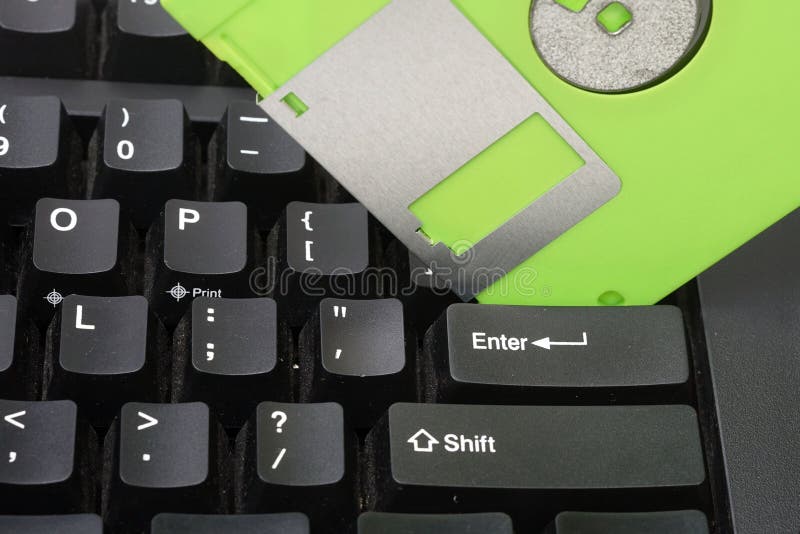 A Diskket on the Enter Key Pad is Concept To Safe Save a Datas. Stock ...