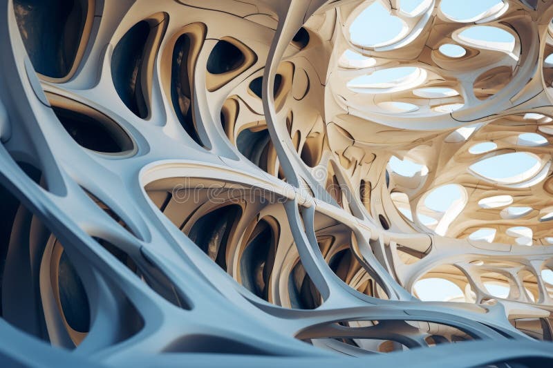 A Close Up of Distorted Architectural Elements, Creating a Surreal ...