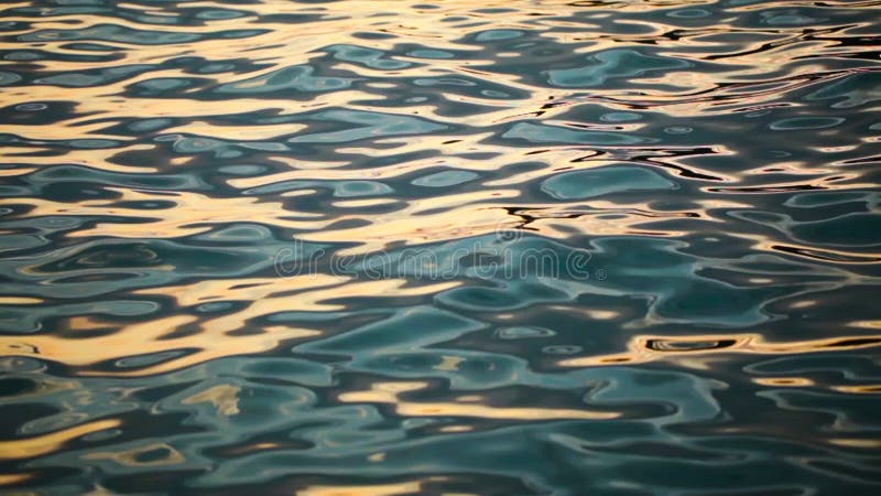 Close-up of Ocean Water Surface at Sunset, Sun Reflections Stock Video ...