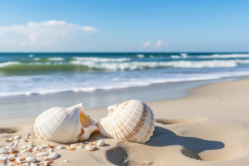 Close-up of a Diverse Collection of Seashells Scattered on the Serene ...