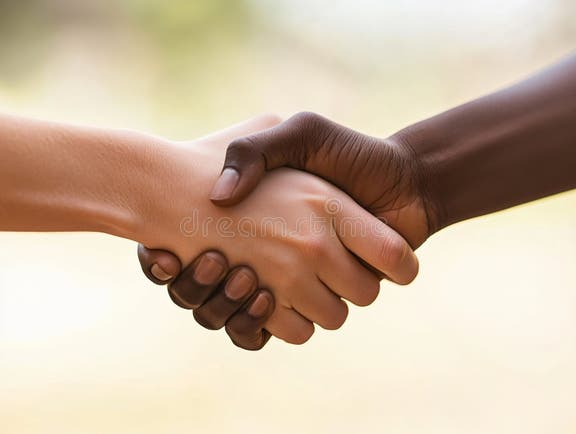 Close-up Diverse Hands Shaking Agreement Unity High Quality Image Stock ...