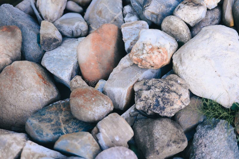 Close-up of Diverse Rocks and Stones Stock Illustration - Illustration ...
