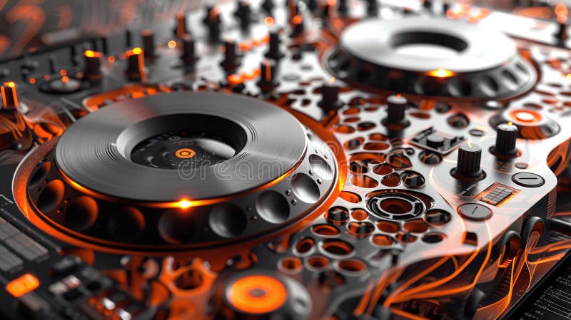 Close-Up of Control Knobs stock illustration. Illustration of buttons ...