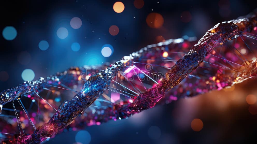 A close up of a dna stock illustration. Illustration of generative ...