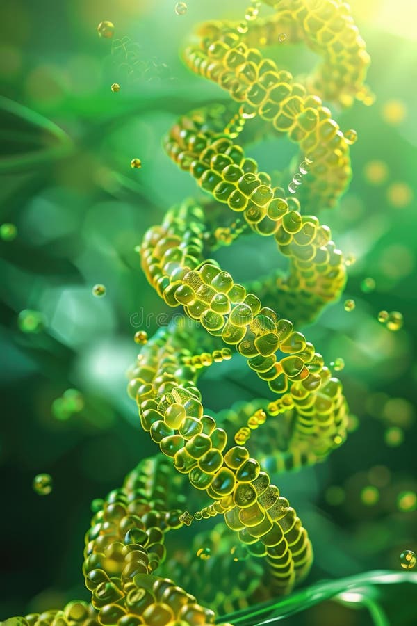 Close-up of DNA Helix of Corn. Selective Focus Stock Illustration ...