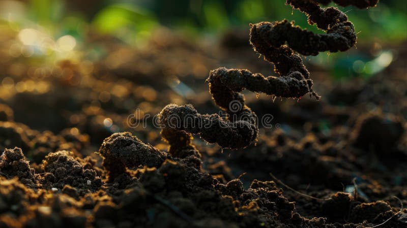Close-up of the DNA Helix of the Soil. Selective Focus Stock Image ...