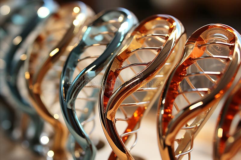 Close-Up DNA Helix Twists. Simple Abstract, Repetitive Background ...