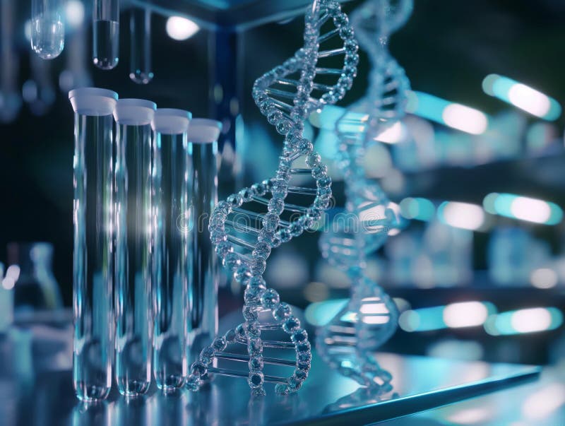 DNA and Test Tubes stock photo. Image of molecular, equipment - 309612376