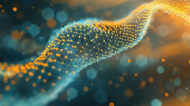 A Close Up of a Dna Structure with a Blurry Background Stock ...