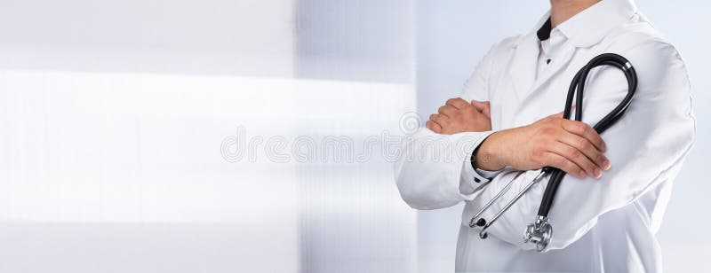 Close-up of a Doctor with Folded Hands Stock Image - Image of person ...