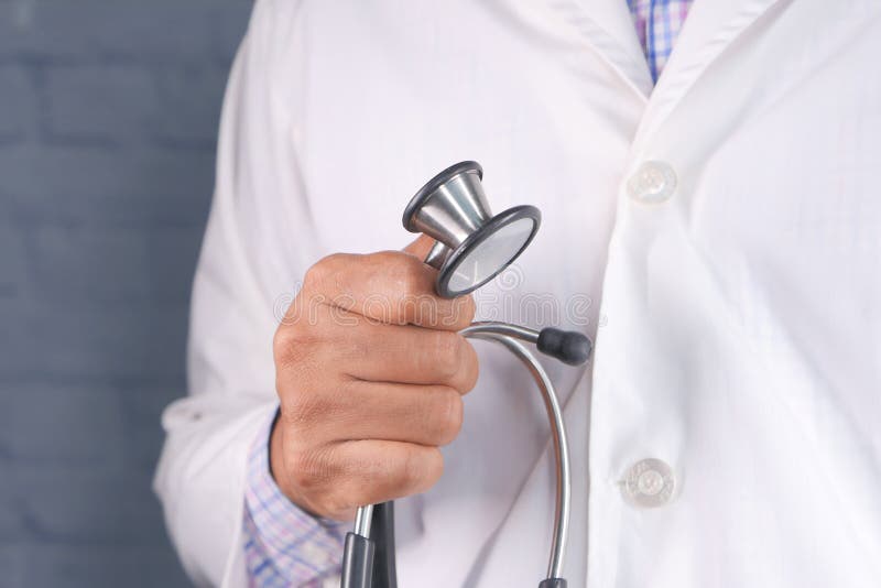 Close Up of Doctor Hand Using Stethoscope. Stock Photo - Image of ...