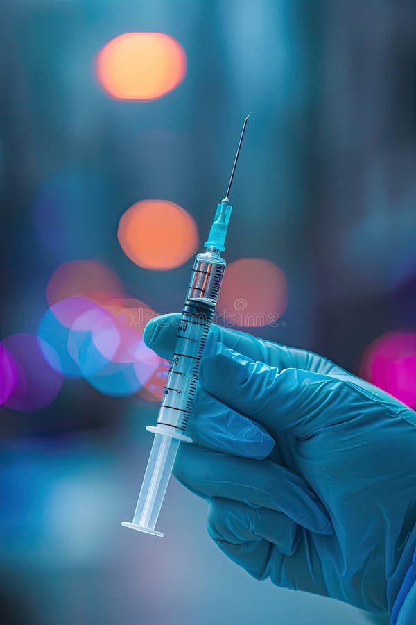 Close-up of a Doctor Holding a Syringe. Selective Focus Stock Image ...