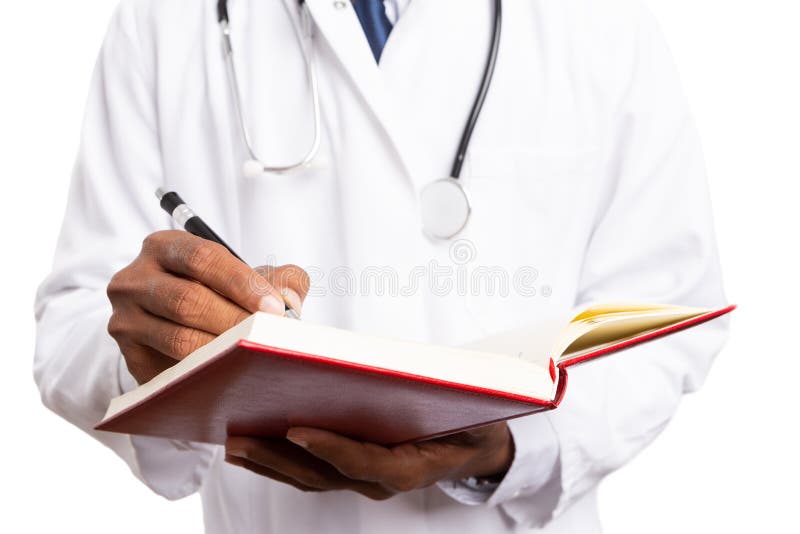 Doctor with notebook stock image. Image of adult, head - 18018625