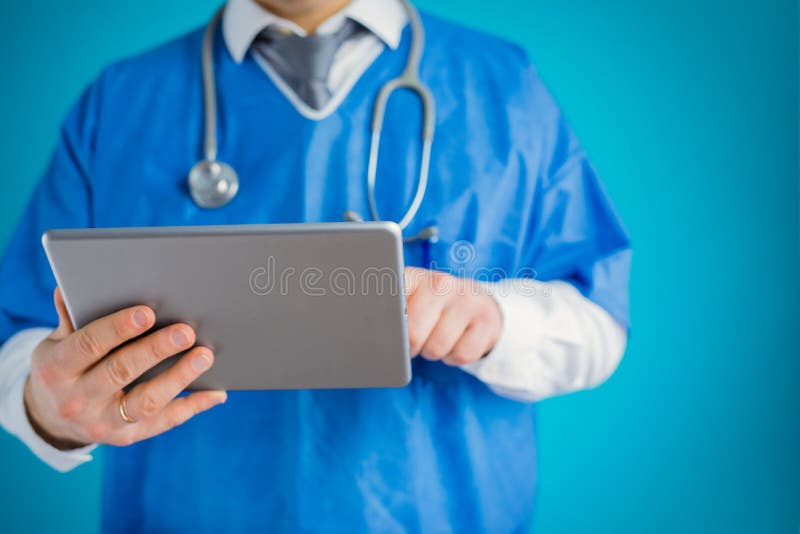Close-up of Doctor with Tablet Computer Stock Photo - Image of disease ...