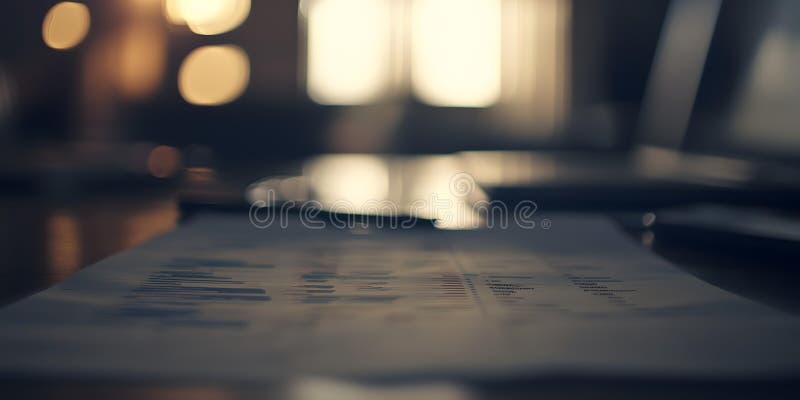 Close-up of Document with Diagrams and Charts Stock Illustration ...