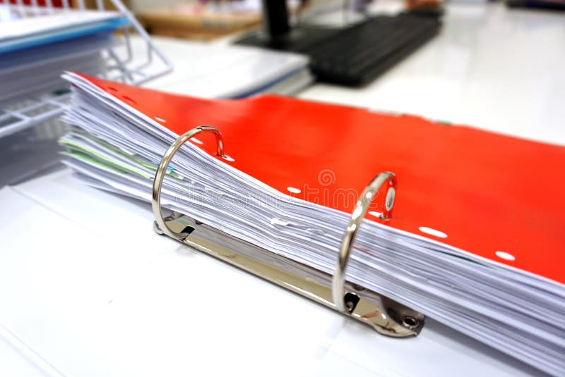 Close-up of Document Folder Stock Image - Image of element, layout ...