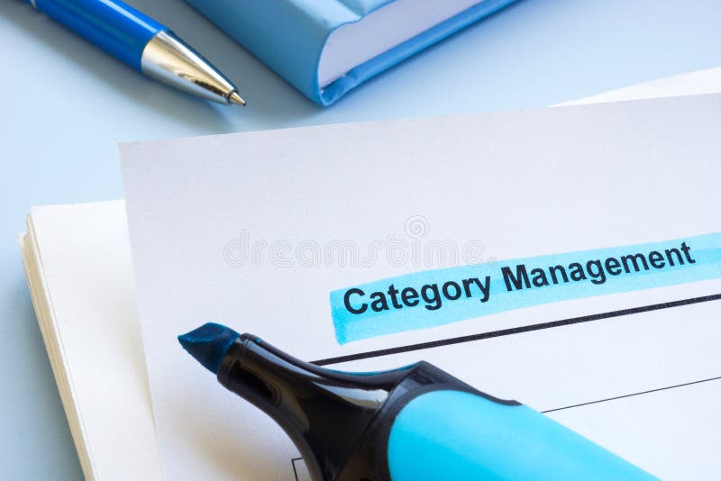 Close-up of Documents about Category Management. Organizational ...