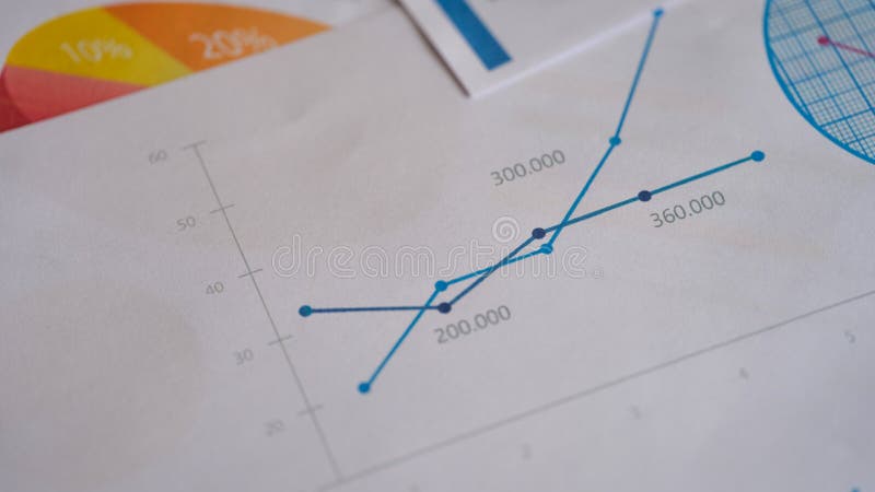 Documents with Colourful Charts, Graphs and Diagrams Stock Photo ...