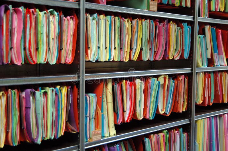 Archived files stock photo. Image of close, stored, archived - 138485074