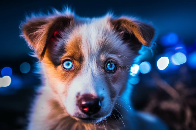 A Close Up of Dog Face Generative AI Stock Illustration - Illustration ...