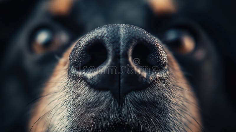Close Up of a Dog Nose in Sharp Focus Reflecting Curiosity and ...