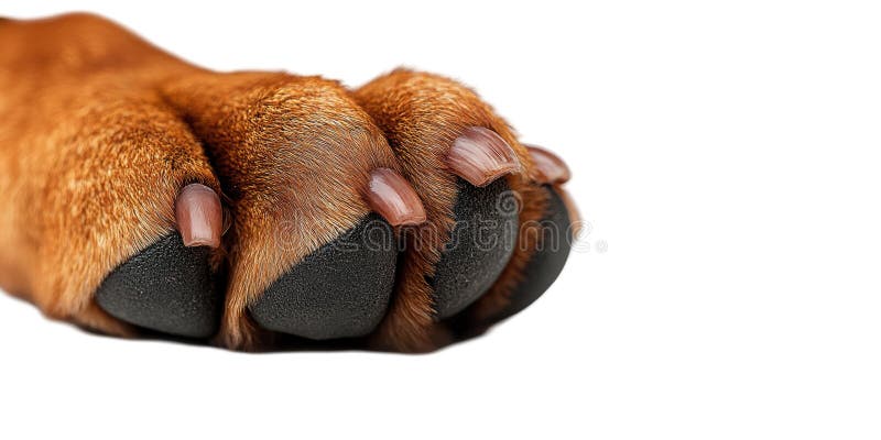 Close-up of Dog Paw Isolated on Transparent Background Stock Image ...