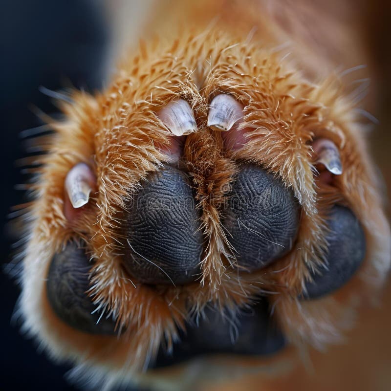 Close-up of a Dog S Paw with Toes, AI-generated. Stock Illustration ...
