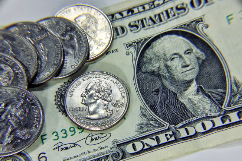 Close-up of a Dollar Part. the Concept of Close-up Stock Image - Image ...