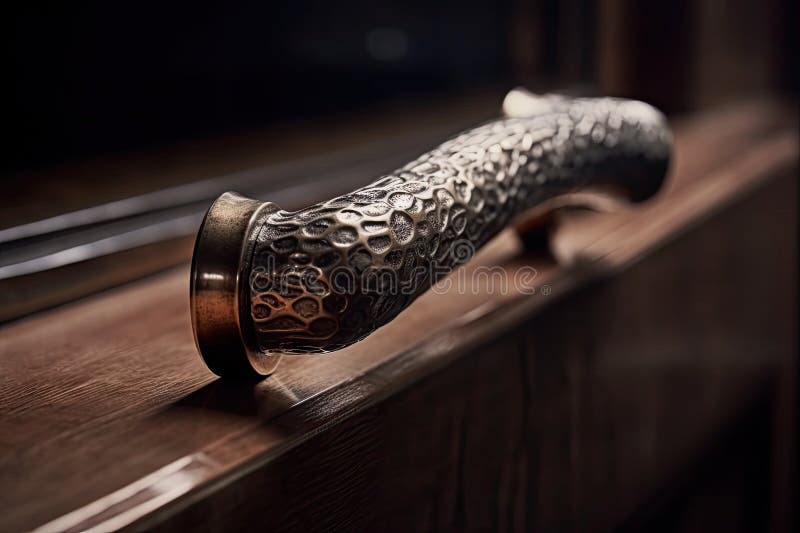 Close-up of Door Handle with Detailed View, Such As the Surface ...