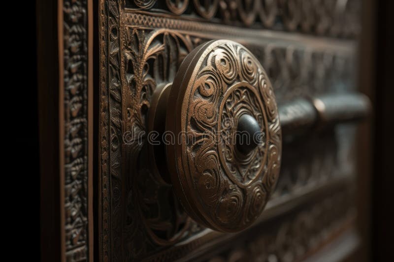 Close-up of Door Handle, with Intricate Details Visible Stock ...