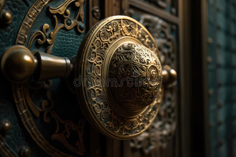 Close-up of Door Handle, with Intricate Details Visible Stock ...