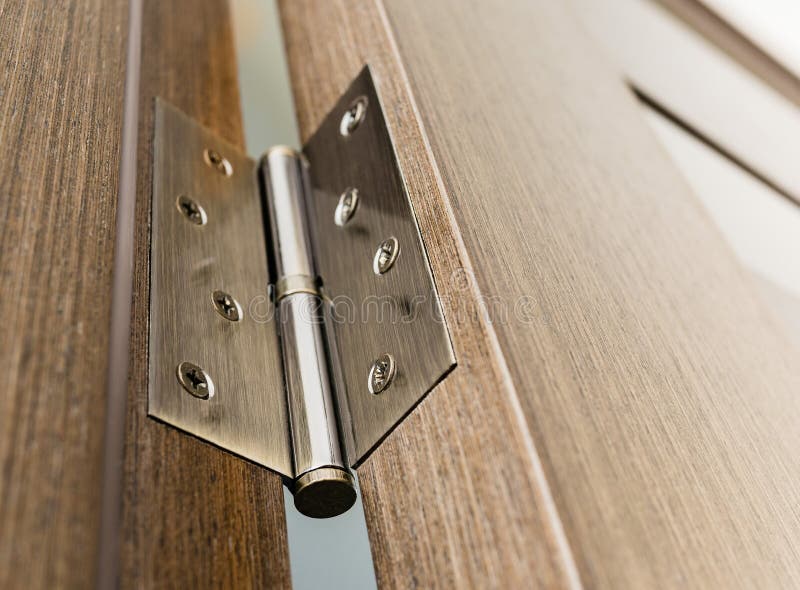 Close-up of a Door Hinge on a Wooden Interior Door Stock Photo - Image ...