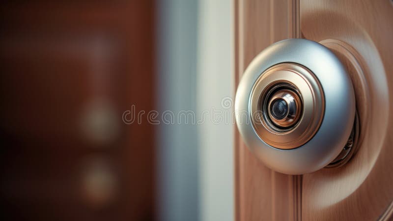 A Close Up of a Door Knob with an Electronic Button, AI Stock Image ...