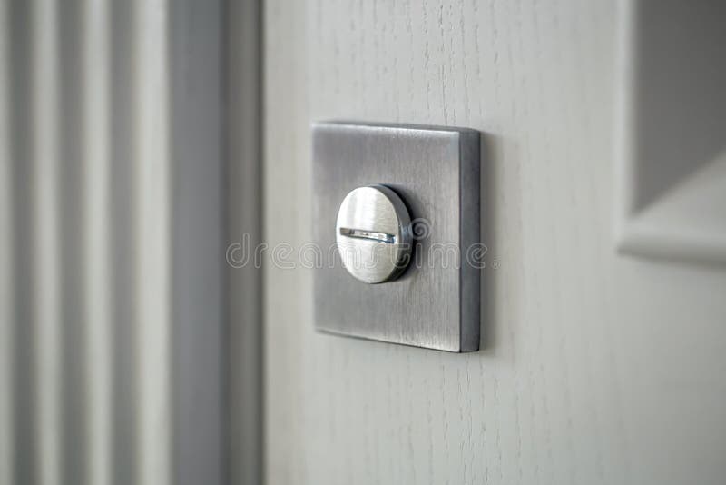 Close-up, Door Lock in the Door, Blurred Background. Stock Image ...