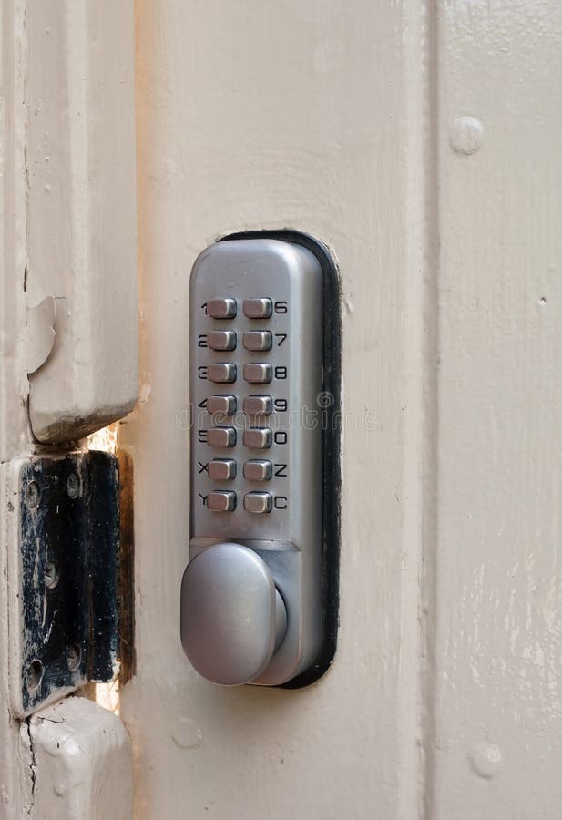 Close Up of Door Lock Metal Code Numbers Protection Stock Image - Image ...